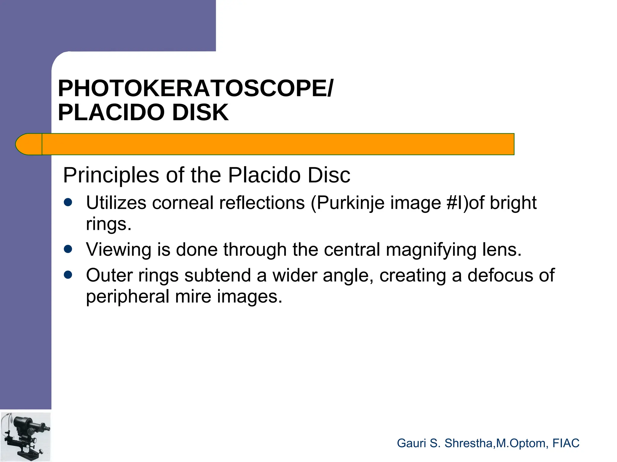 Measurement of corneal curvature | PPT