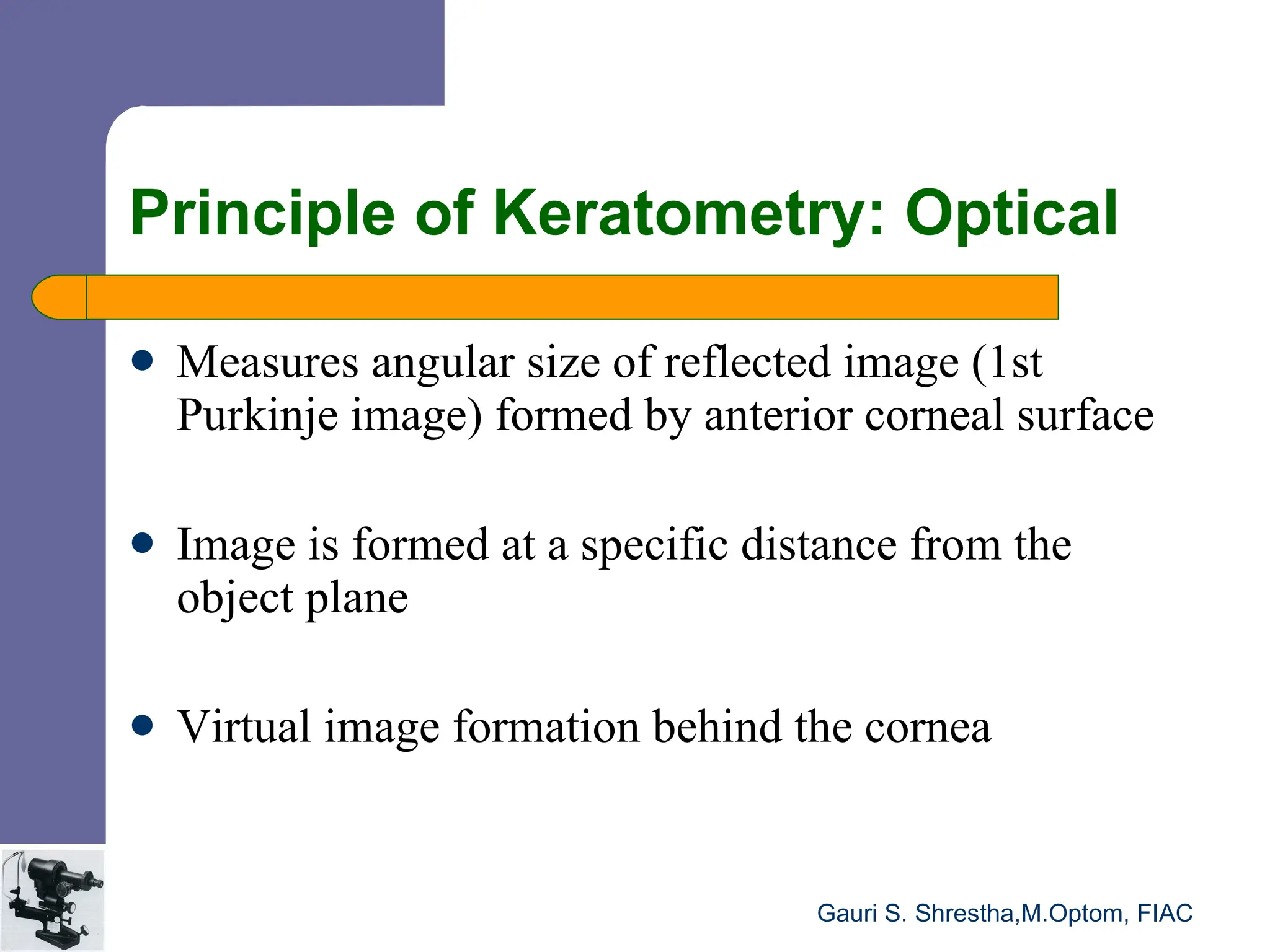 Measurement of corneal curvature | PPT
