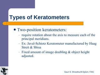 Measurement of corneal curvature | PPT