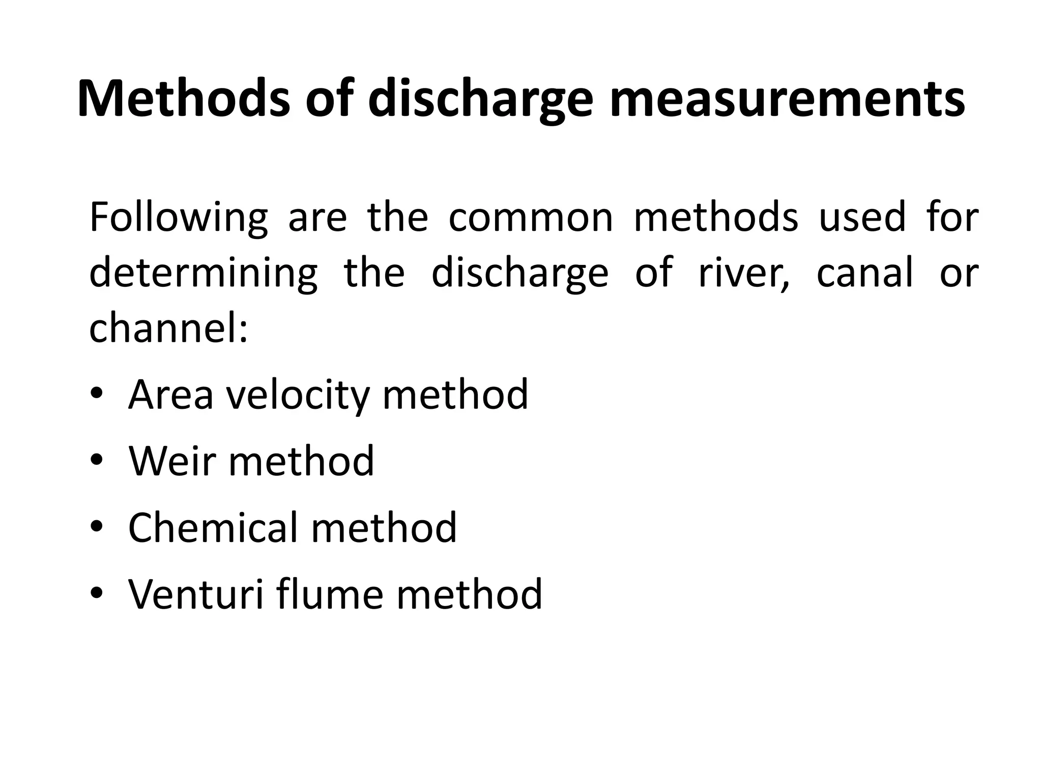 Measurement of discharge in channels & Design of lined canal | PPTX