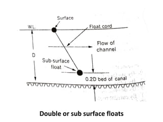 Measurement of discharge in channels & Design of lined canal | PPTX