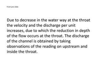 Measurement of discharge in channels & Design of lined canal | PPTX