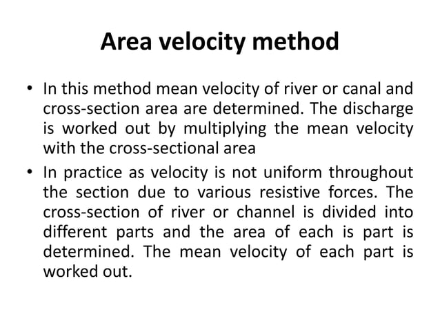 Measurement of discharge in channels & Design of lined canal | PPTX ...