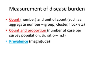 Measurement of disease frequency | PPTX