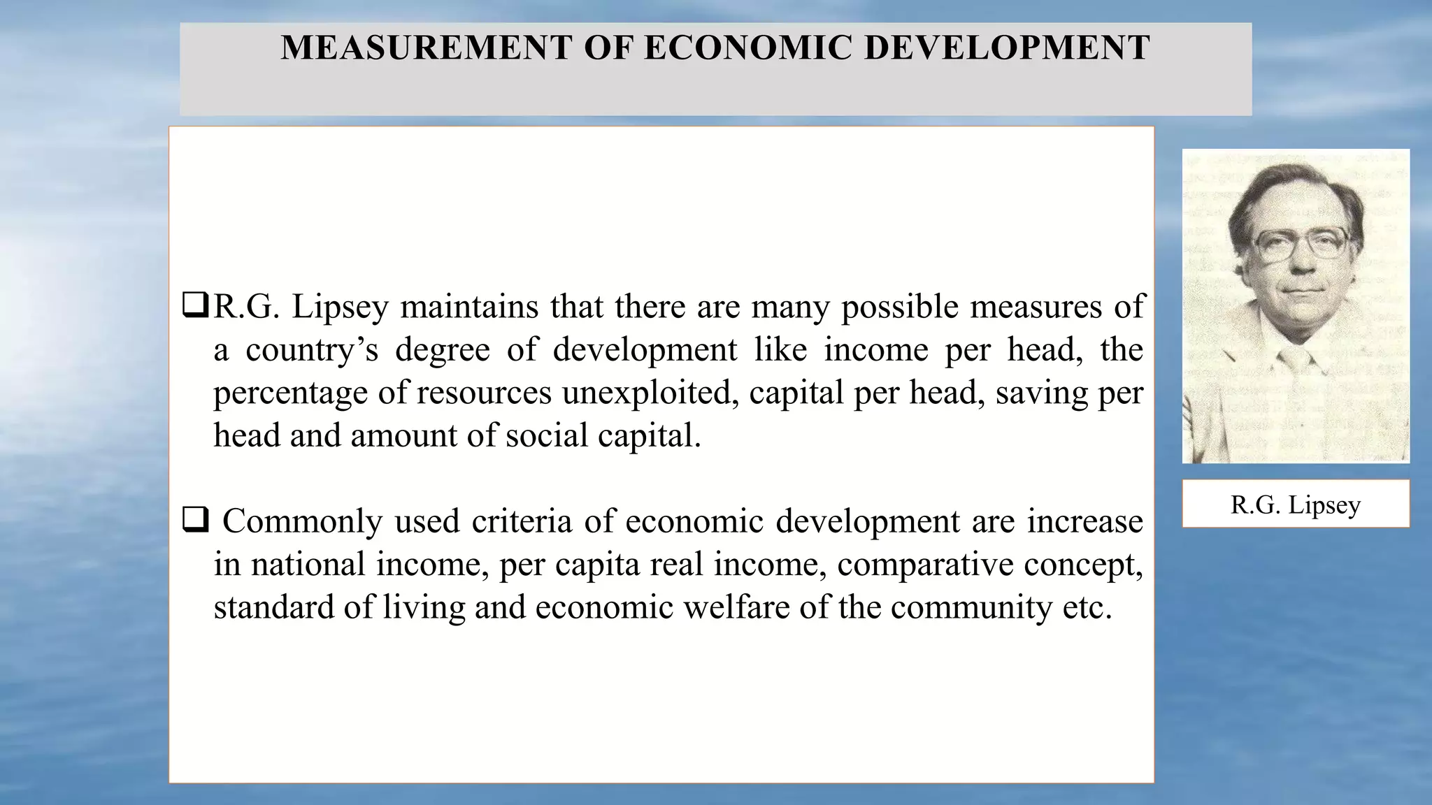 Measurement of economic development | PPTX