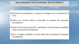 Measurement of economic development | PPTX