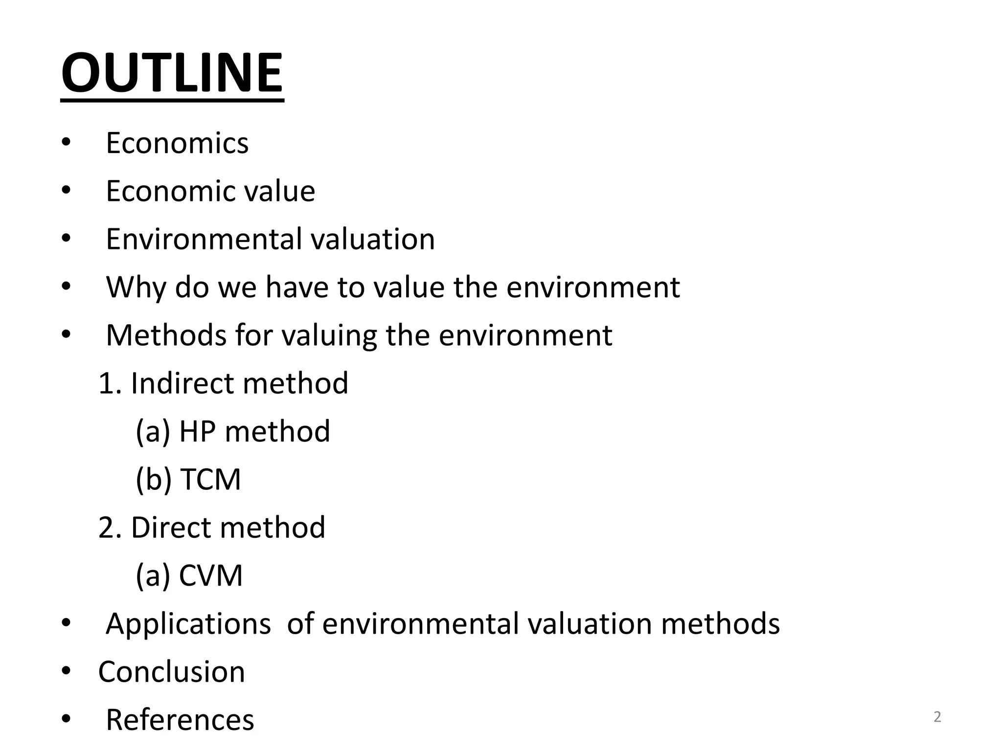 Measurement of economic value of environment | PPTX