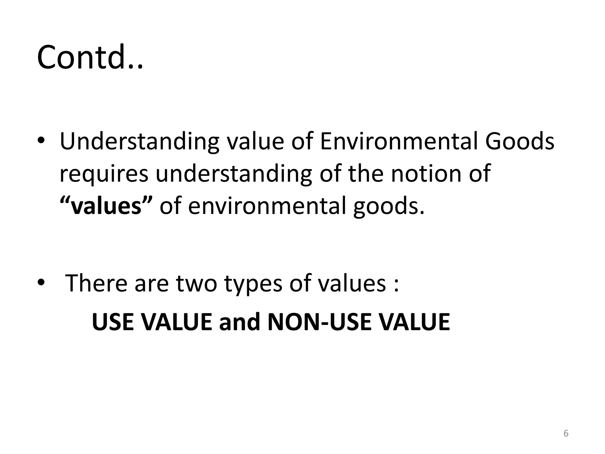Measurement of economic value of environment | PPTX