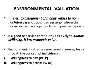 Measurement of economic value of environment | PPTX