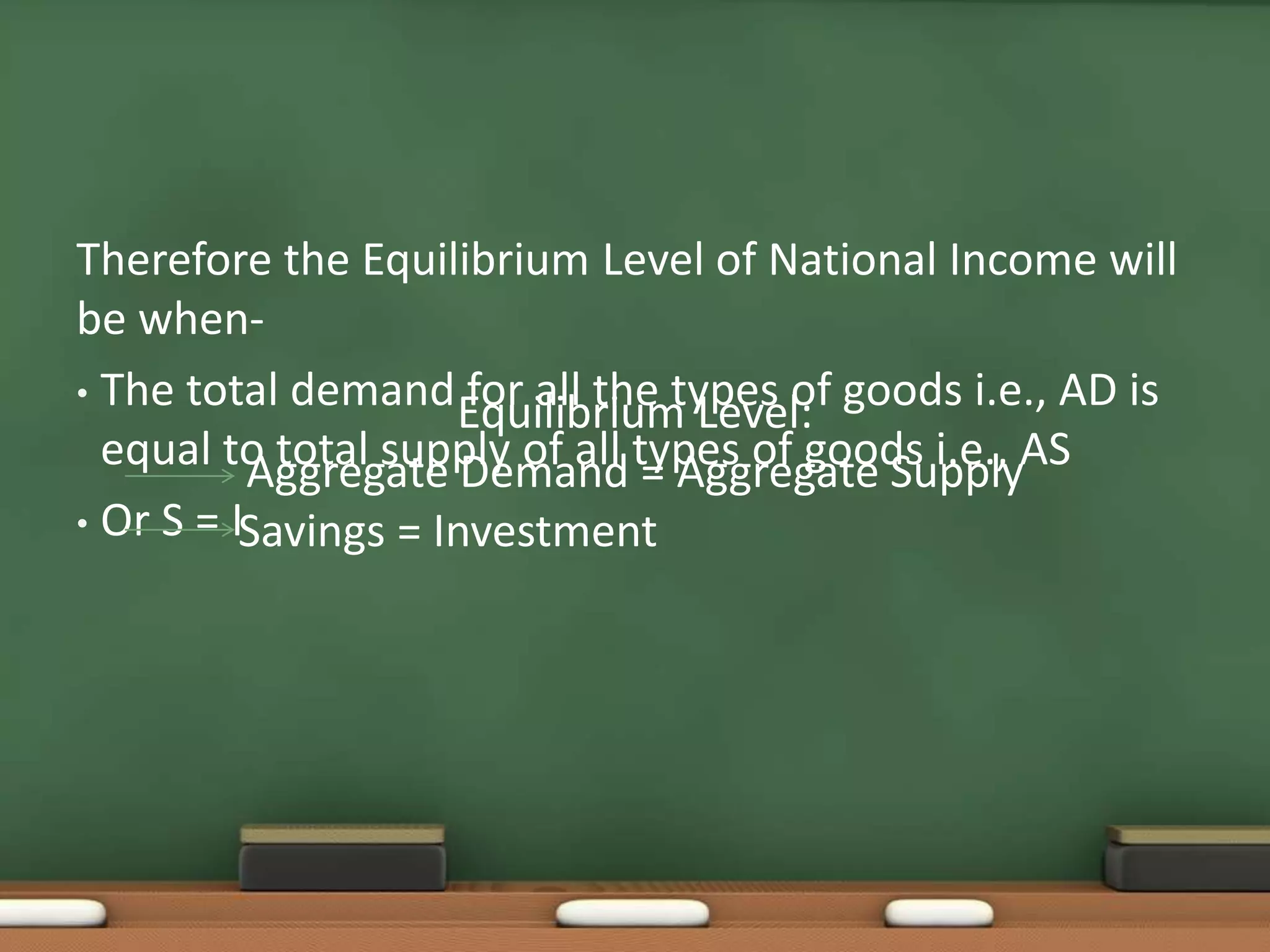 Measurement of equilibrium level of national income | PPTX
