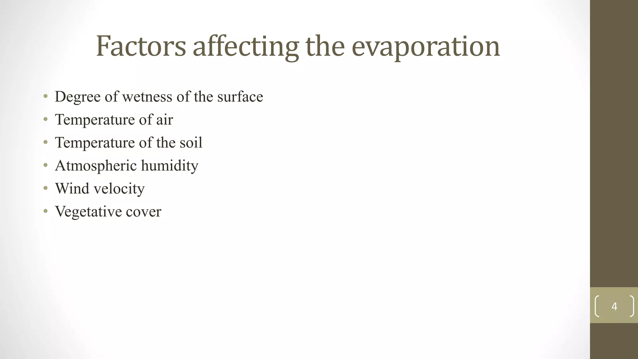 Measurement of evaporation | PPTX