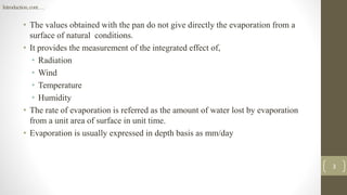 Measurement of evaporation | PPTX
