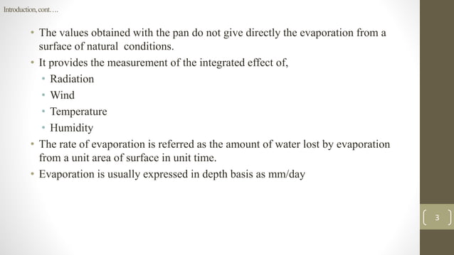 Measurement of evaporation | PPTX