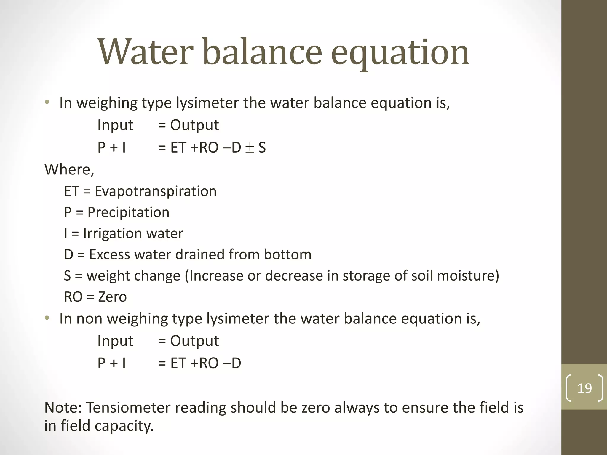 Measurement Of Evapotranspiration Pptx