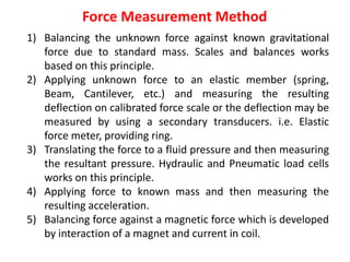 Measurement of force, torque and strain (2) | PPTX