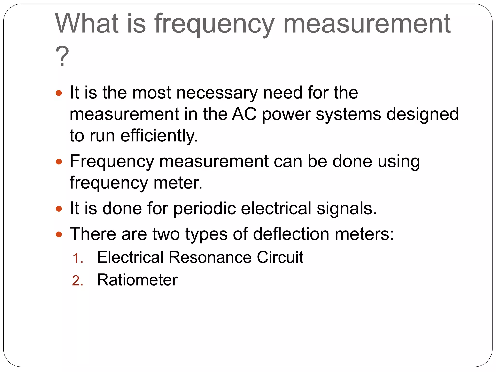 Measurement of frequency | PPTX