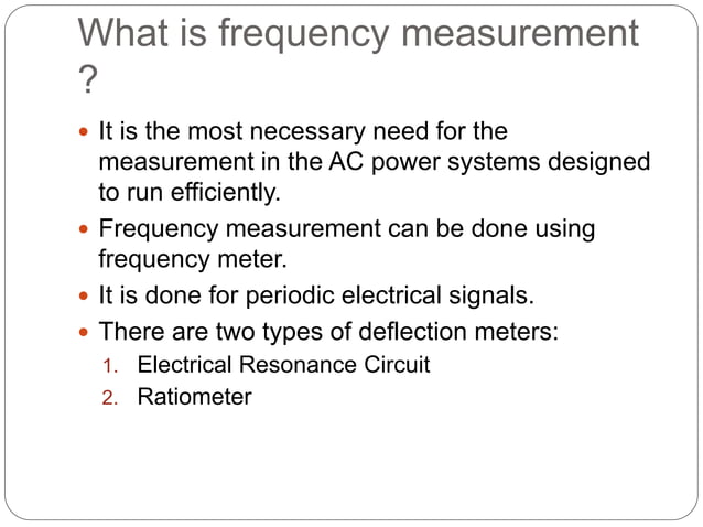 Measurement of frequency | PPTX