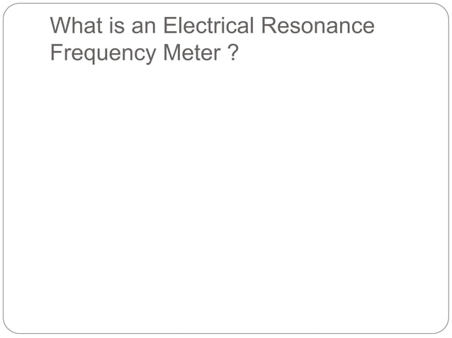 Measurement of frequency | PPTX