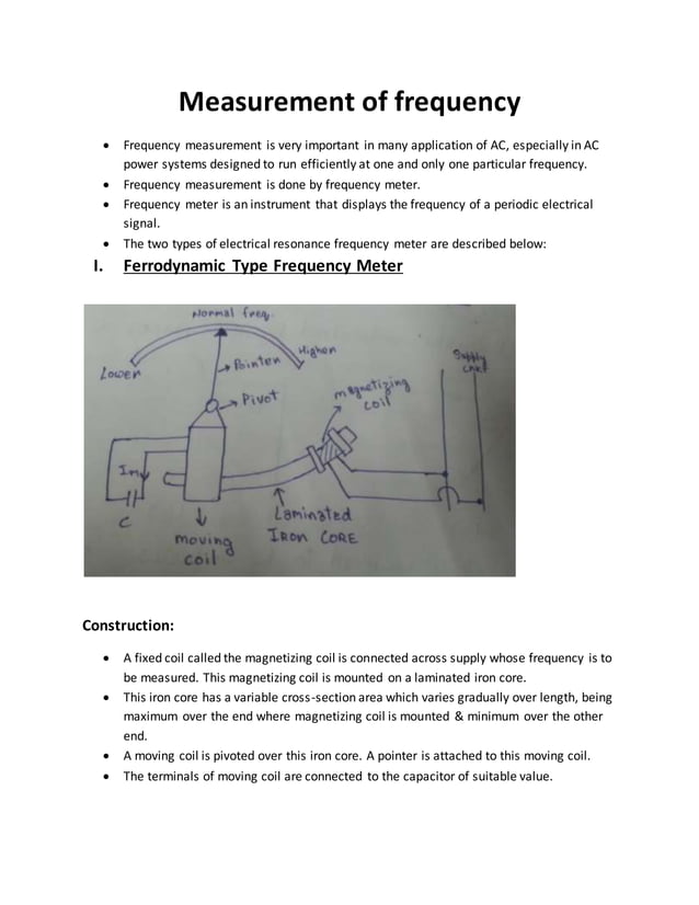 Measurement of frequency notes | DOCX
