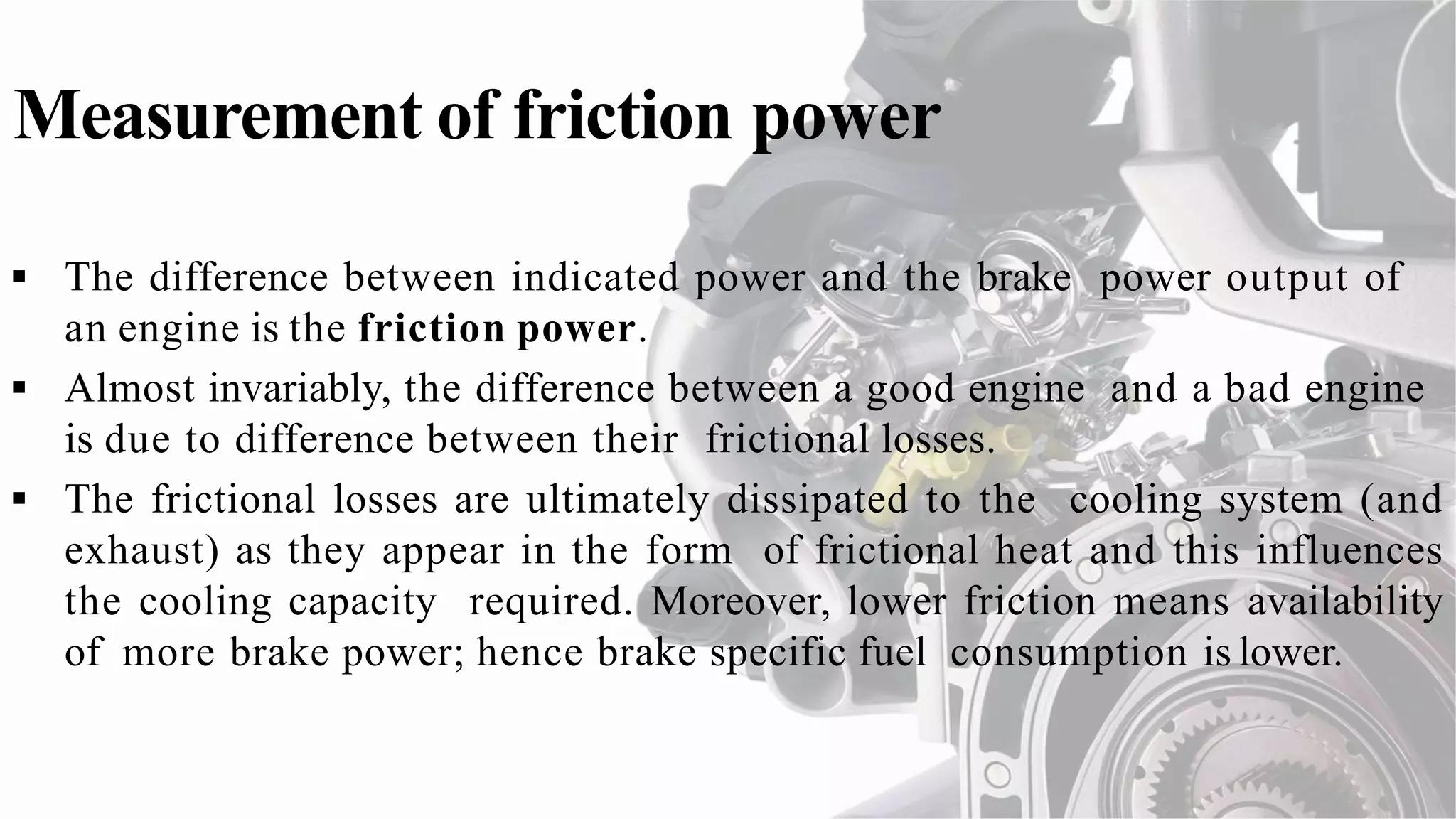 Measurement of friction power | PPTX