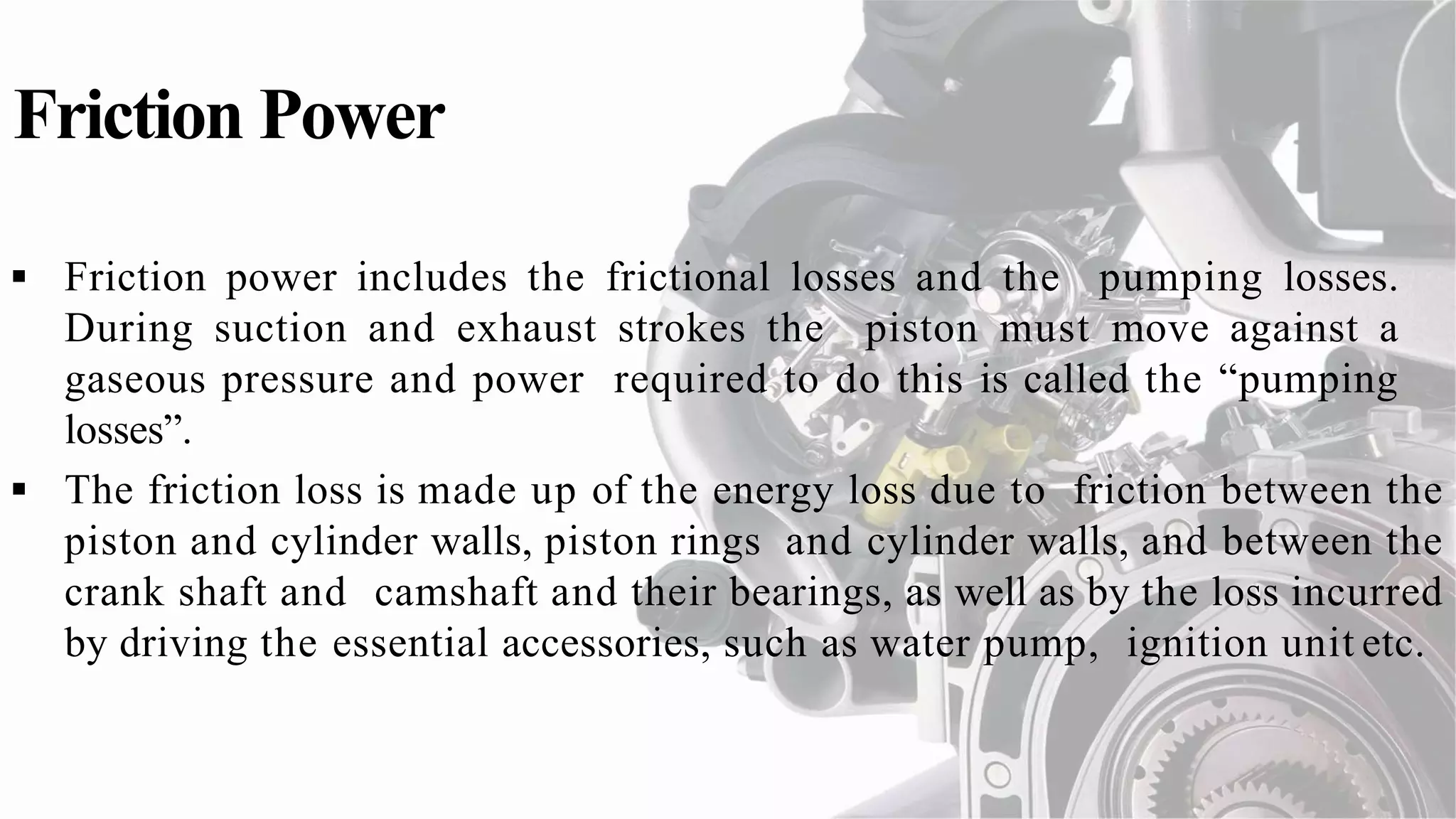 Measurement of friction power | PPTX