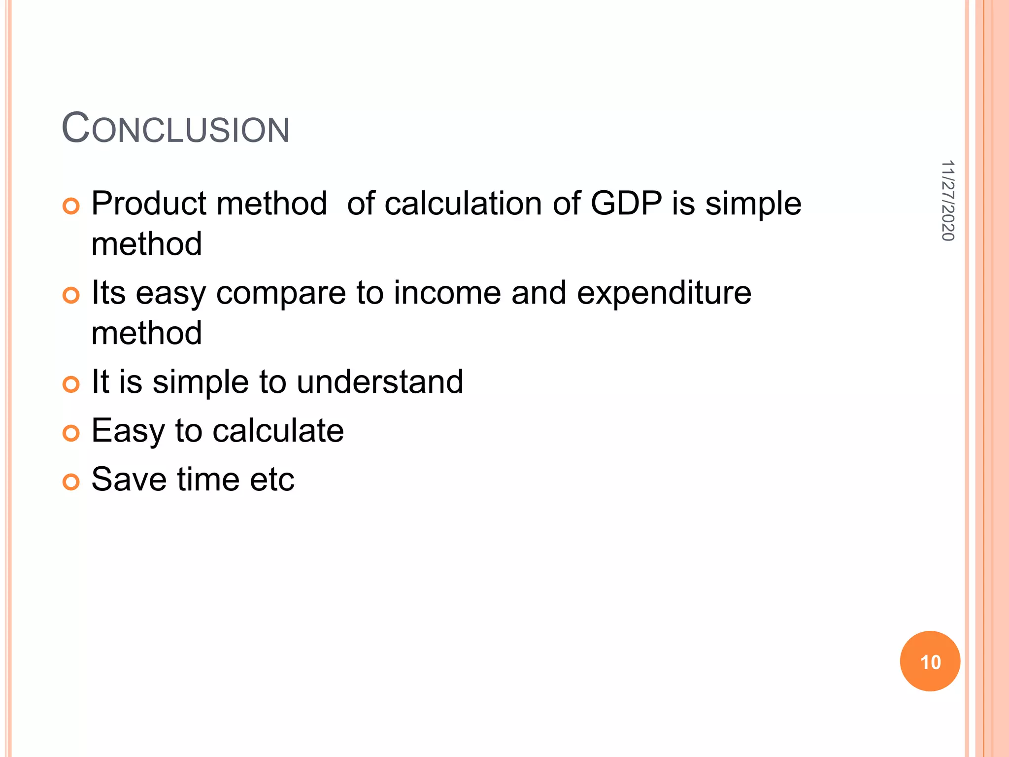 Measurement of gdp under product method | PPTX