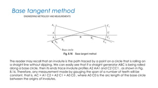 Manufacturing Metrology - Measurement of Gear Errors | PPTX