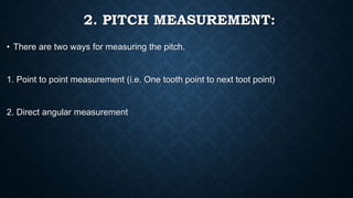 Measurement of gears | PPTX