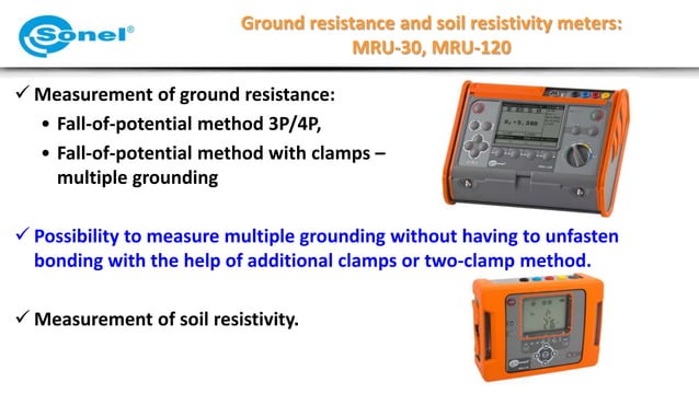 Measurement of Grounding resistance with Sonel devices | PPTX | Geology ...