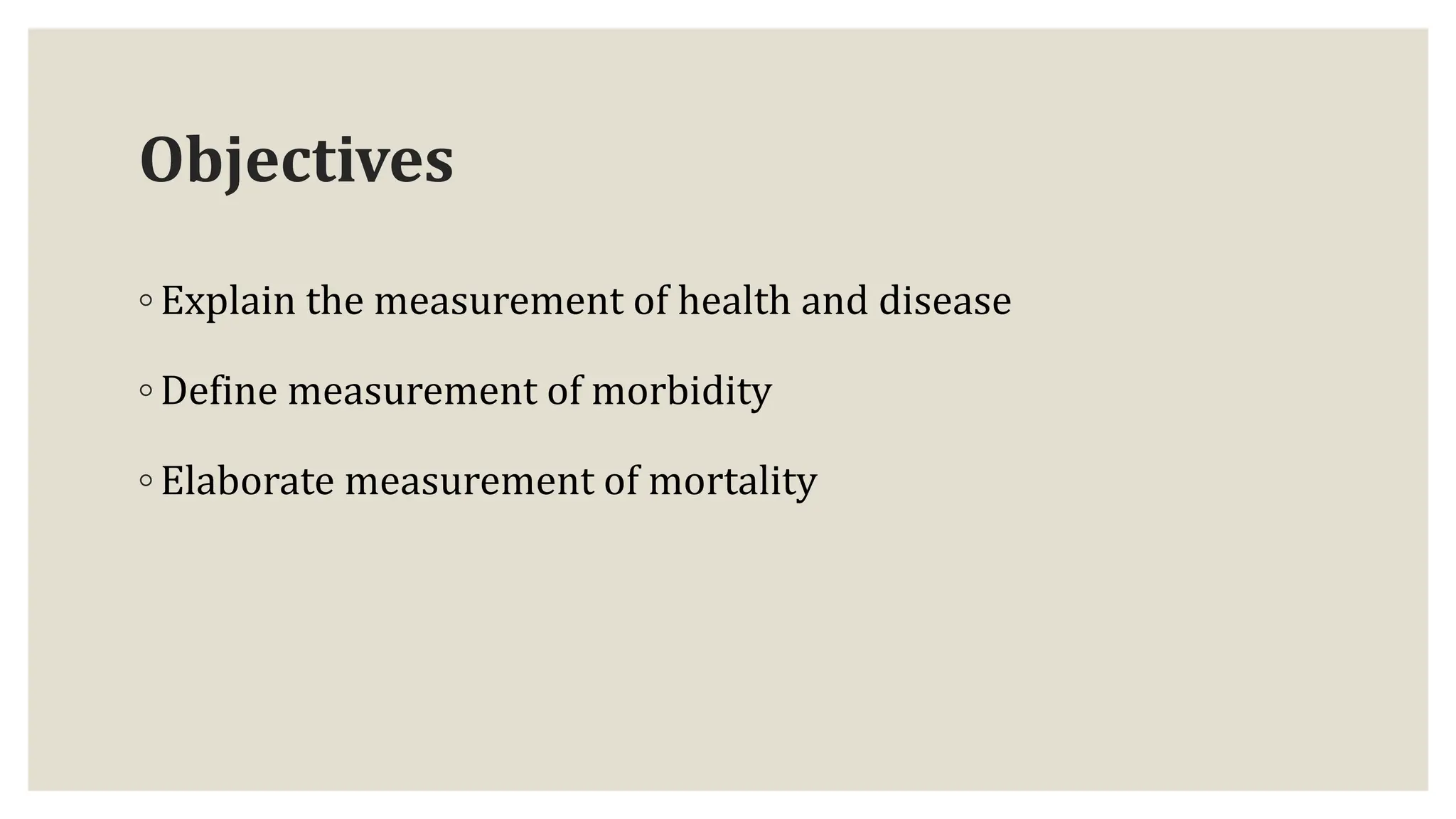 Measurement of health and disease.pptx.. | PPTX