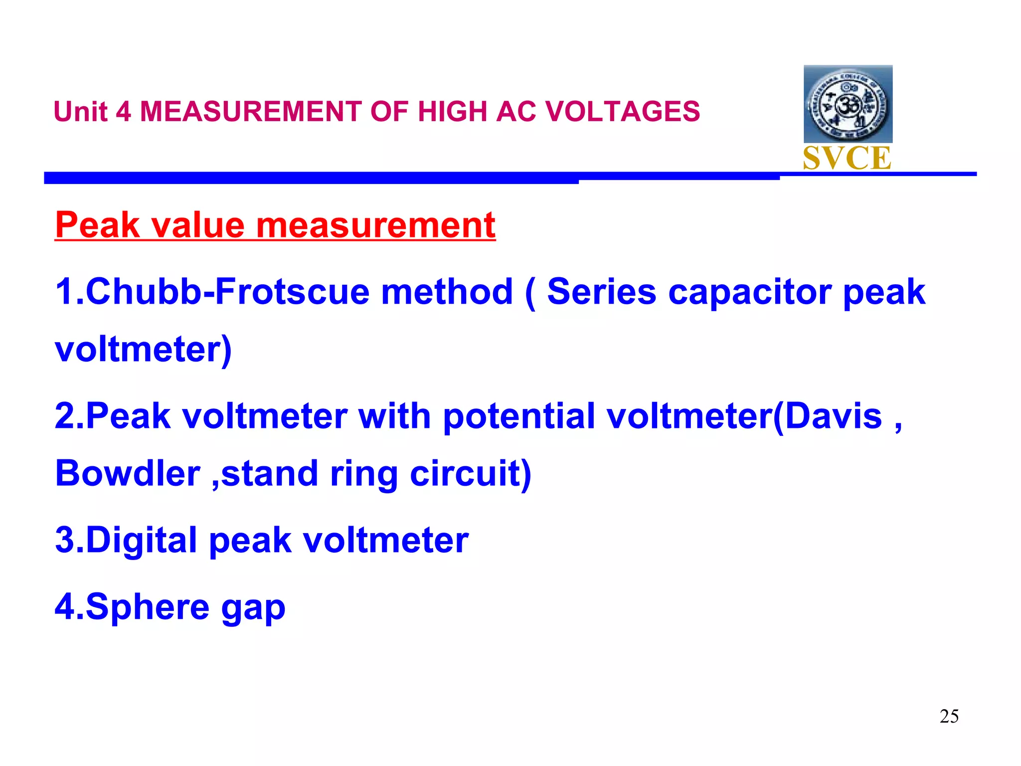Measurement of high_voltage_and_high_currentunit_iv_full_version | PPT