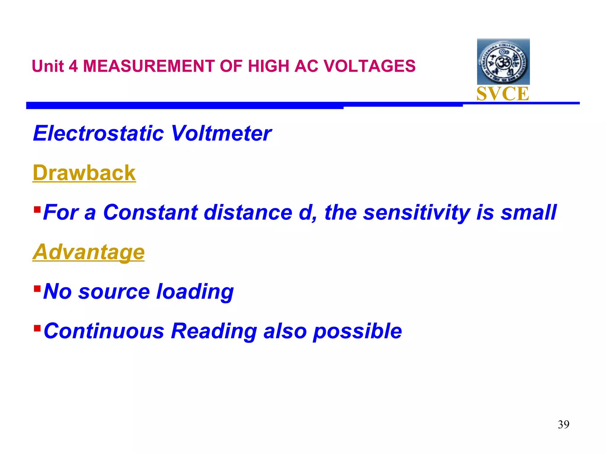 Measurement of high_voltage_and_high_currentunit_iv_full_version | PPT