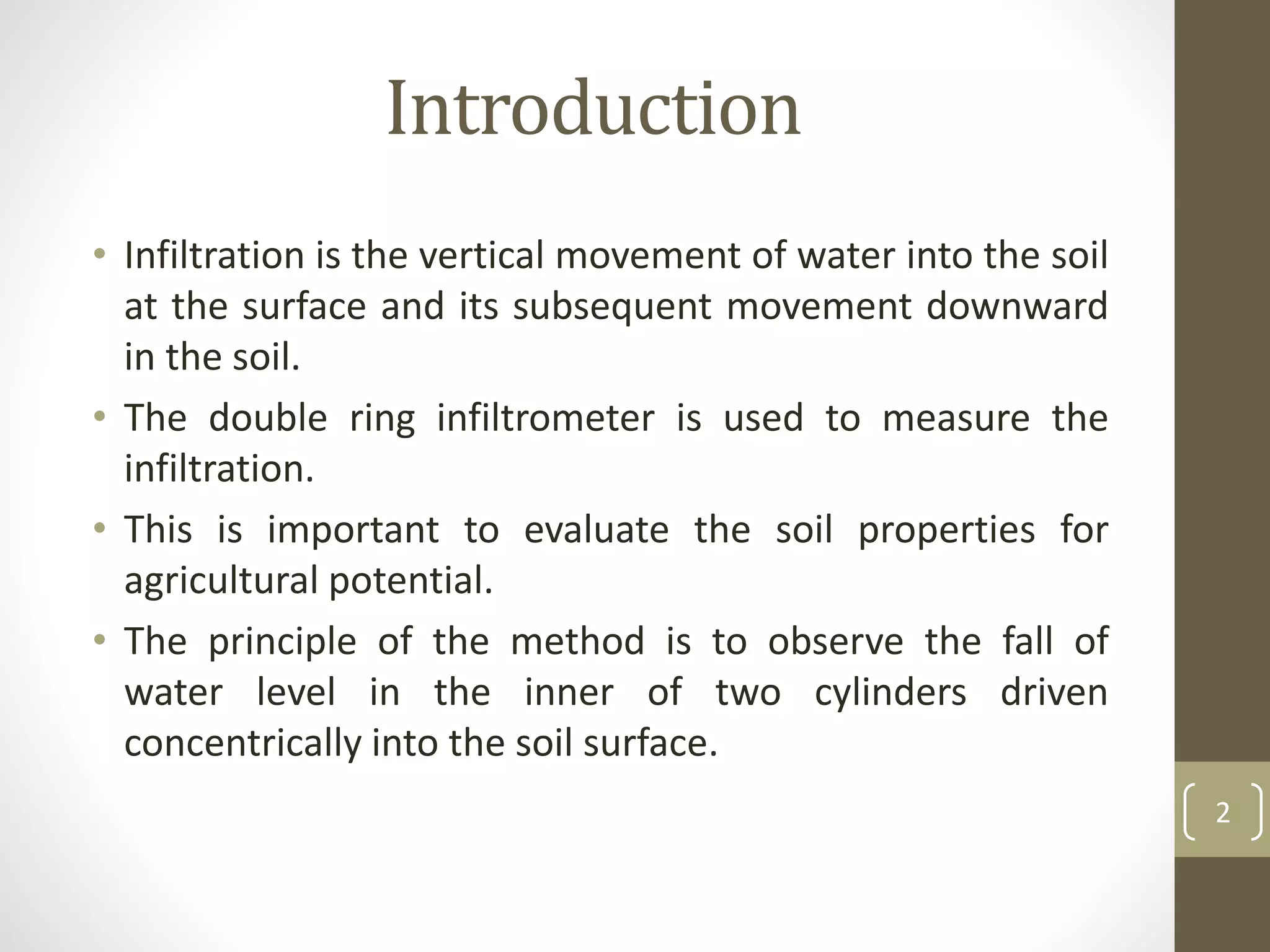 Measurement of infiltration | PPTX