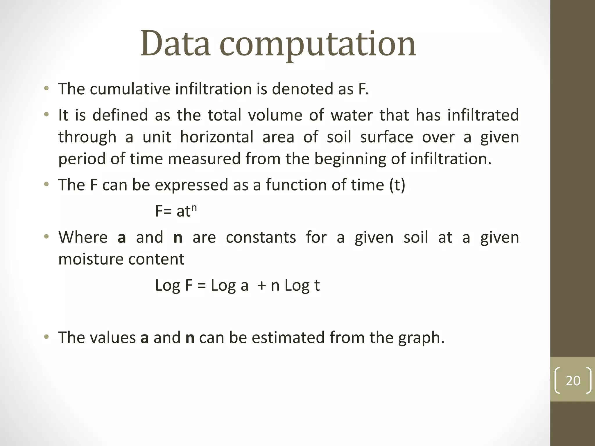 Measurement of infiltration | PPTX