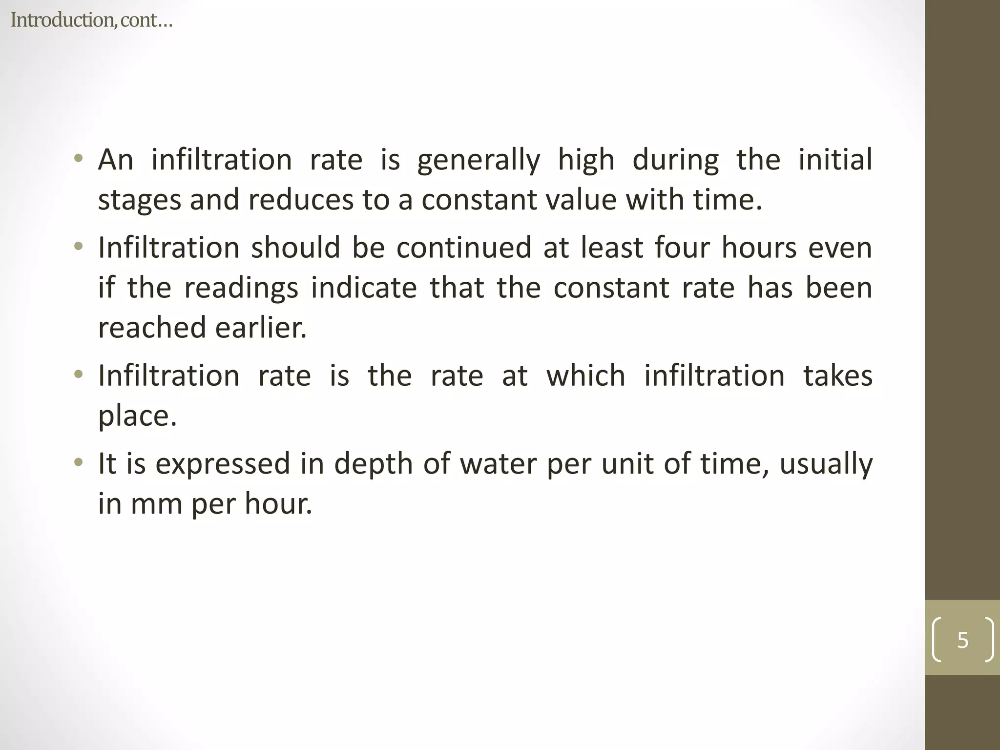 Measurement of infiltration | PPTX