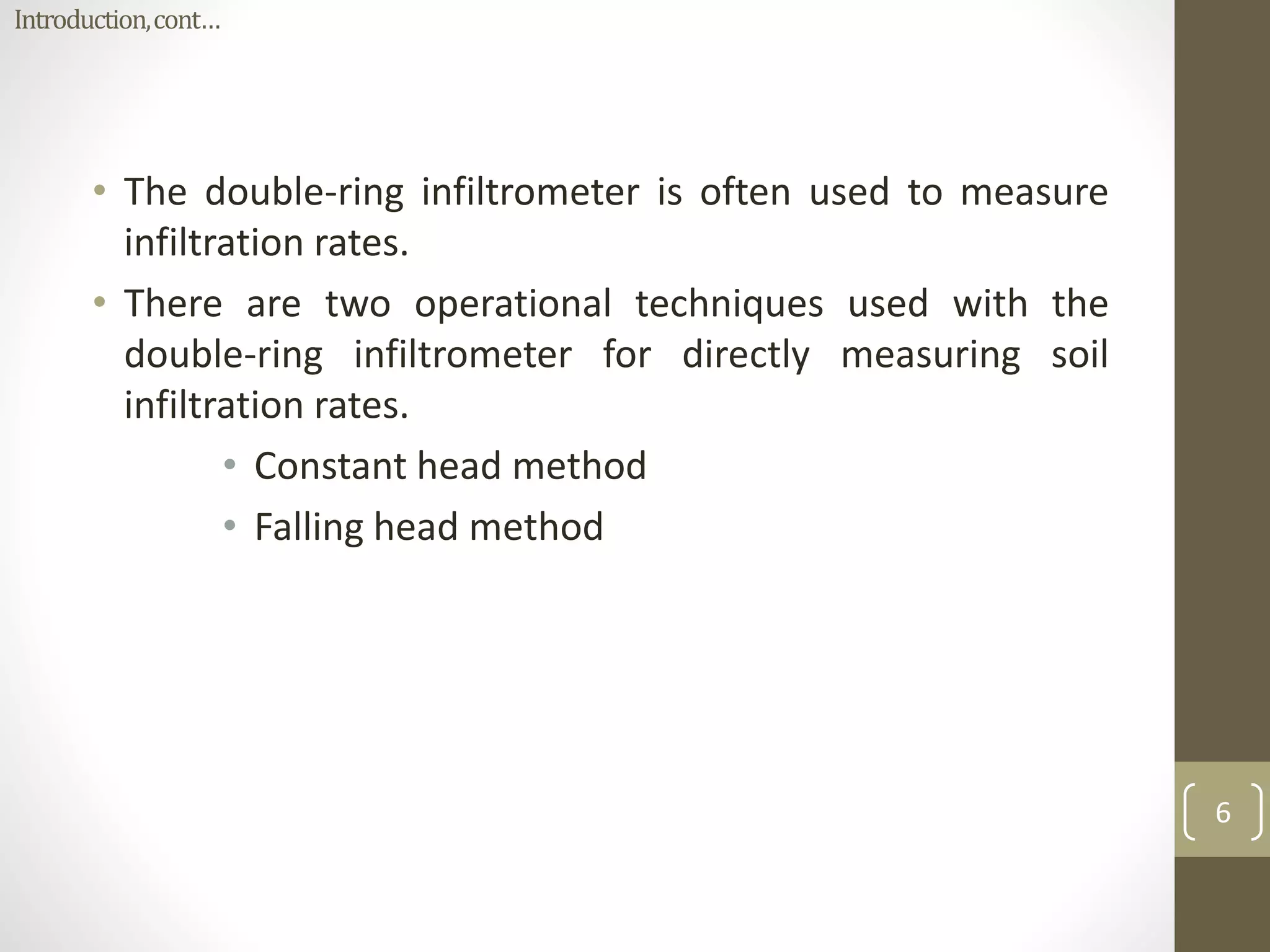 Measurement of infiltration | PPTX