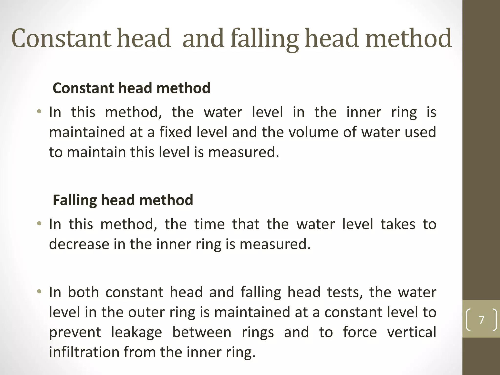 Measurement of infiltration | PPTX