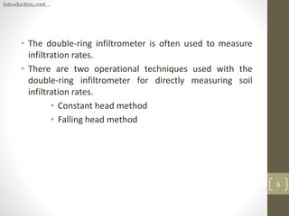 Measurement of infiltration | PPTX