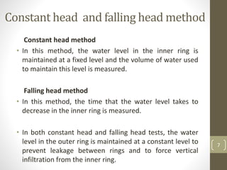 Measurement of infiltration | PPTX