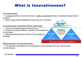 Measuring Innovativeness | PPT | Business Administration | Business