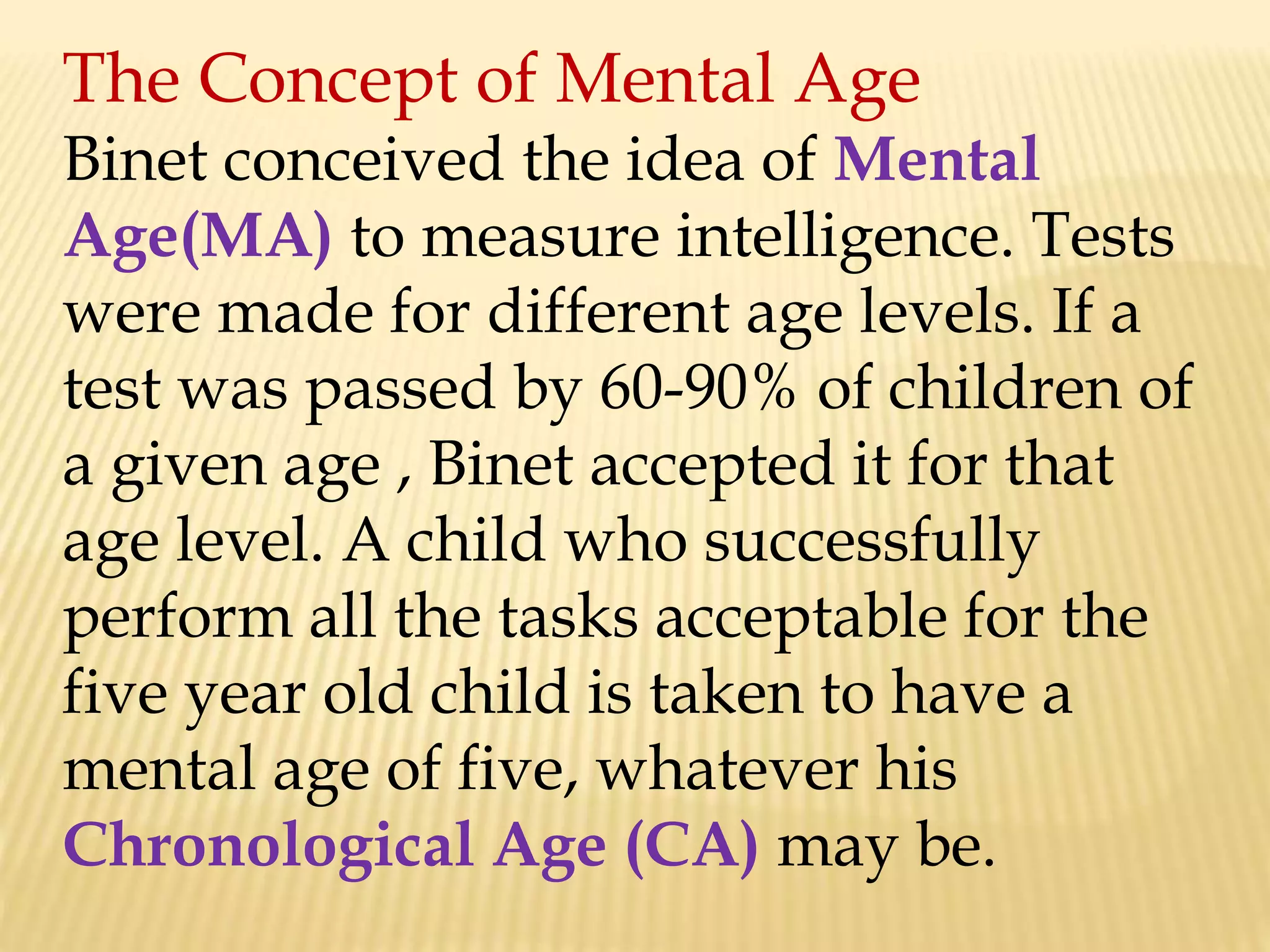 Measurement of intelligence | PPTX