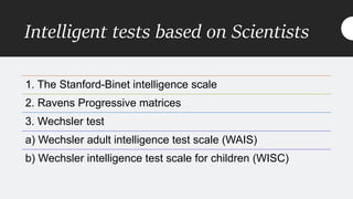 Measurement of intelligence | PPTX