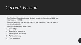 Measurement of intelligence | PPTX