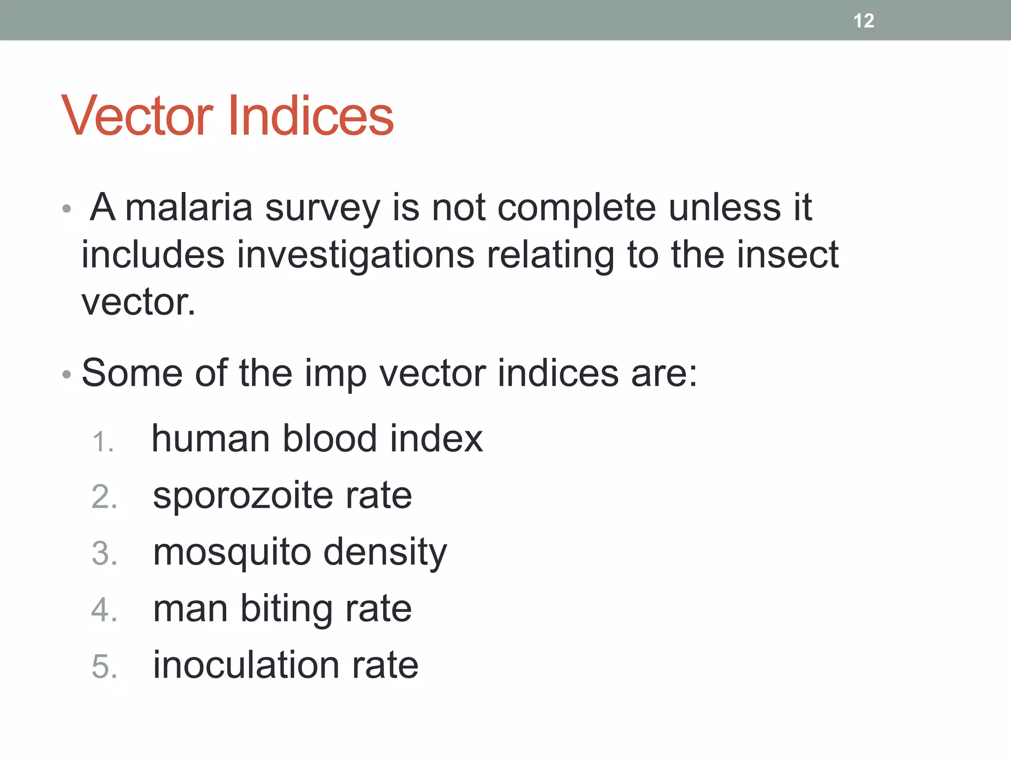 Measurement of malaria | PPTX