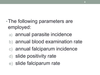 Measurement of malaria | PPTX