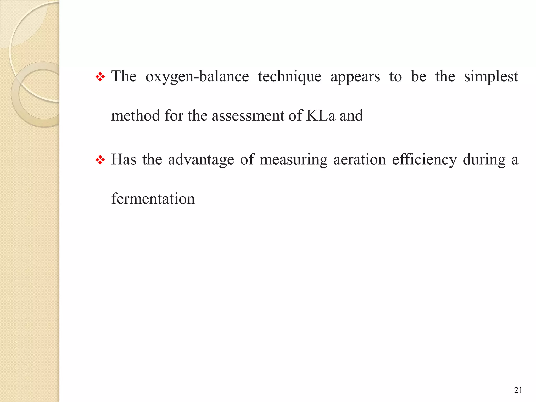Measurement of mass transfer coefficient (k la) | PDF