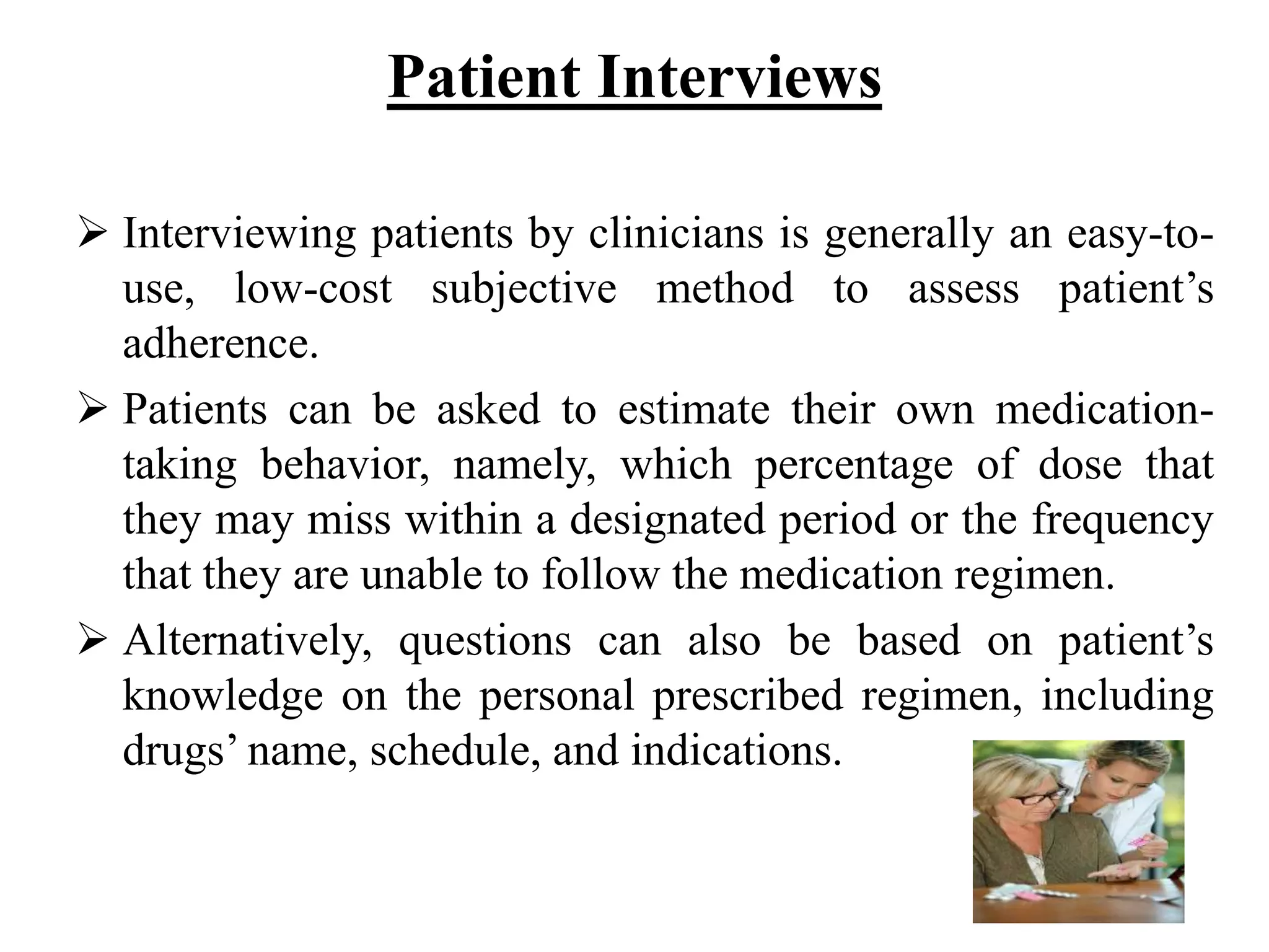 Measurement of medication adherence | PPTX