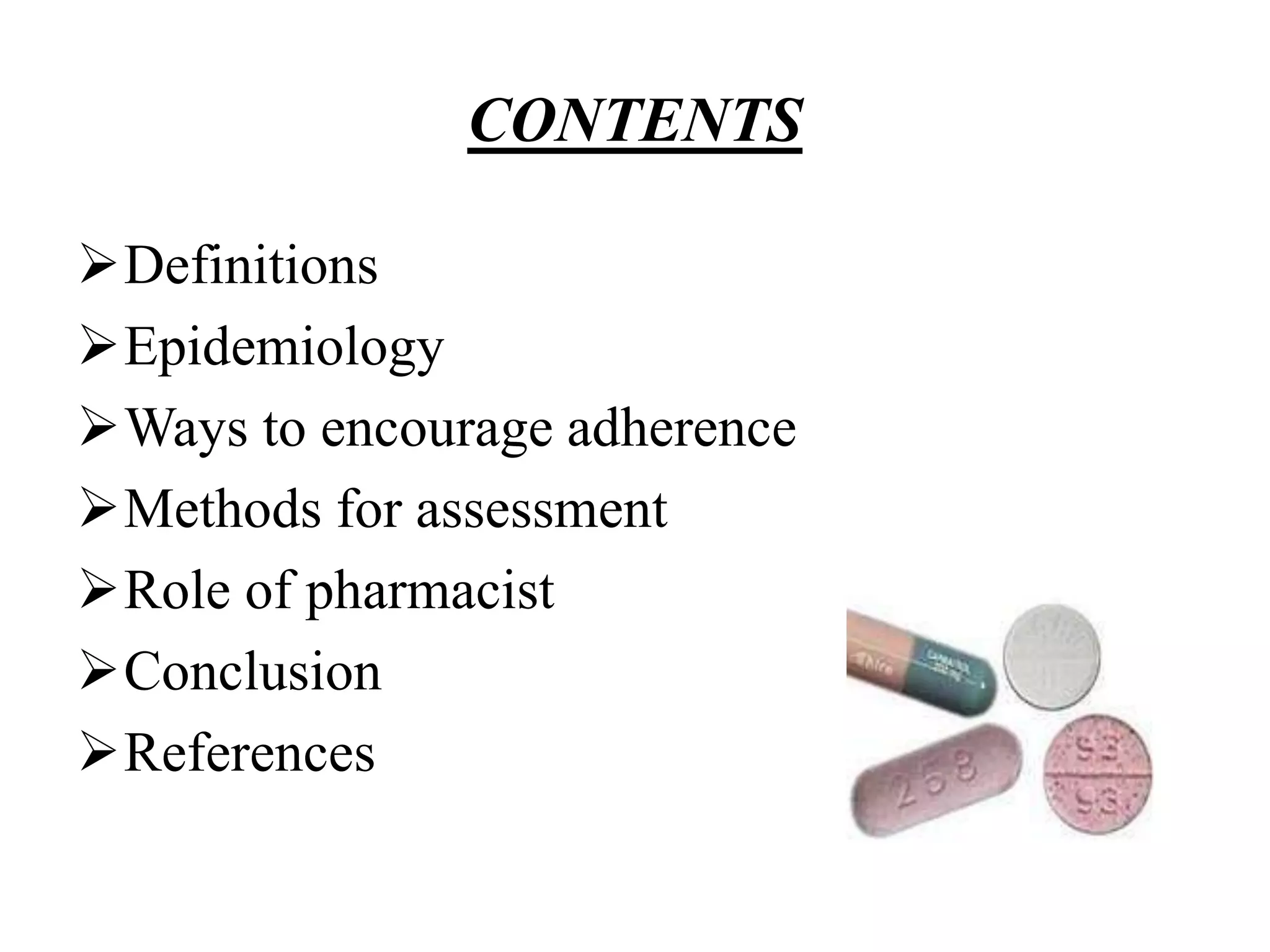 Measurement of medication adherence | PPTX