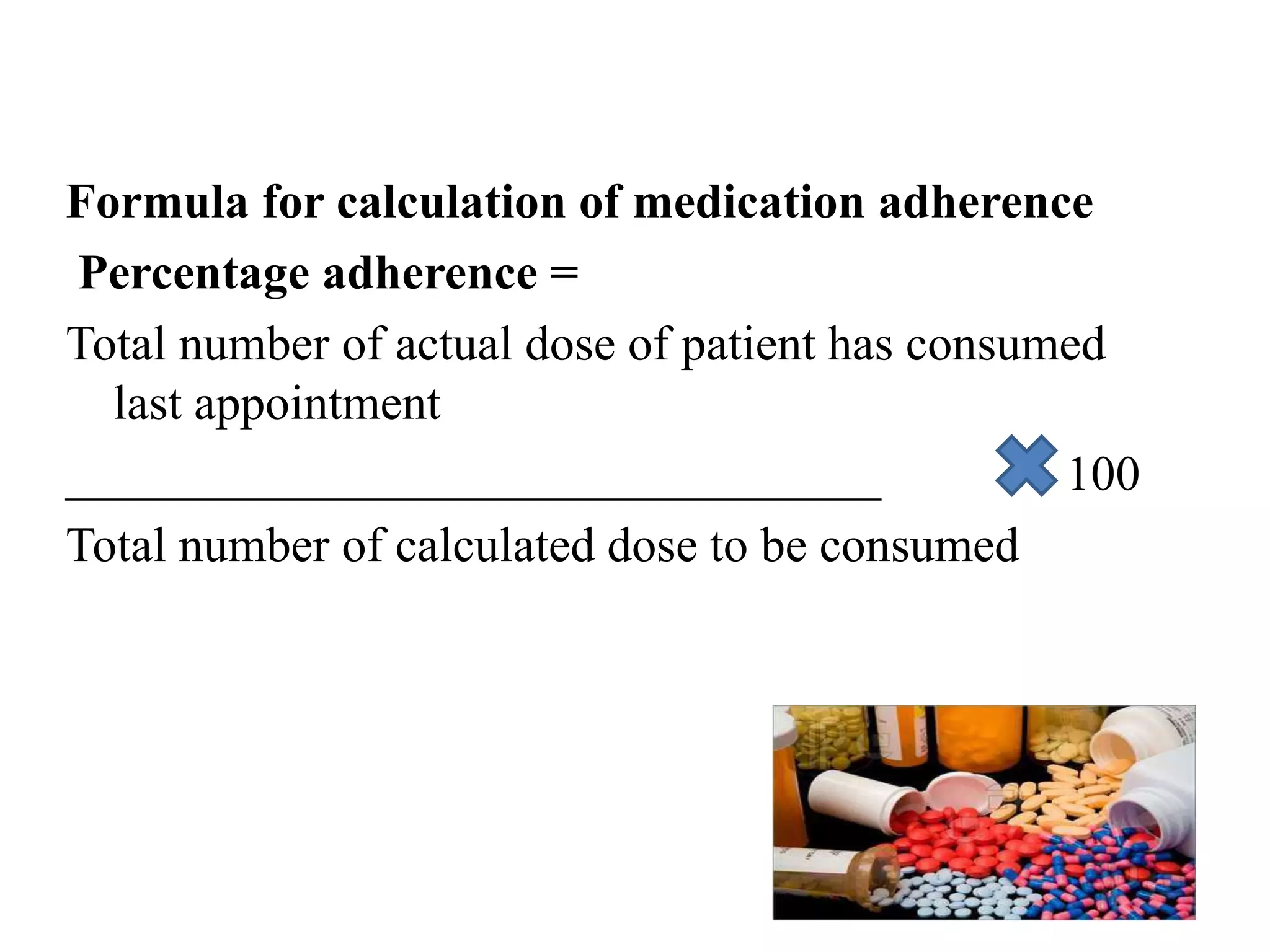 Measurement of medication adherence | PPTX