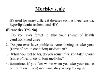 Measurement of medication adherence | PPTX
